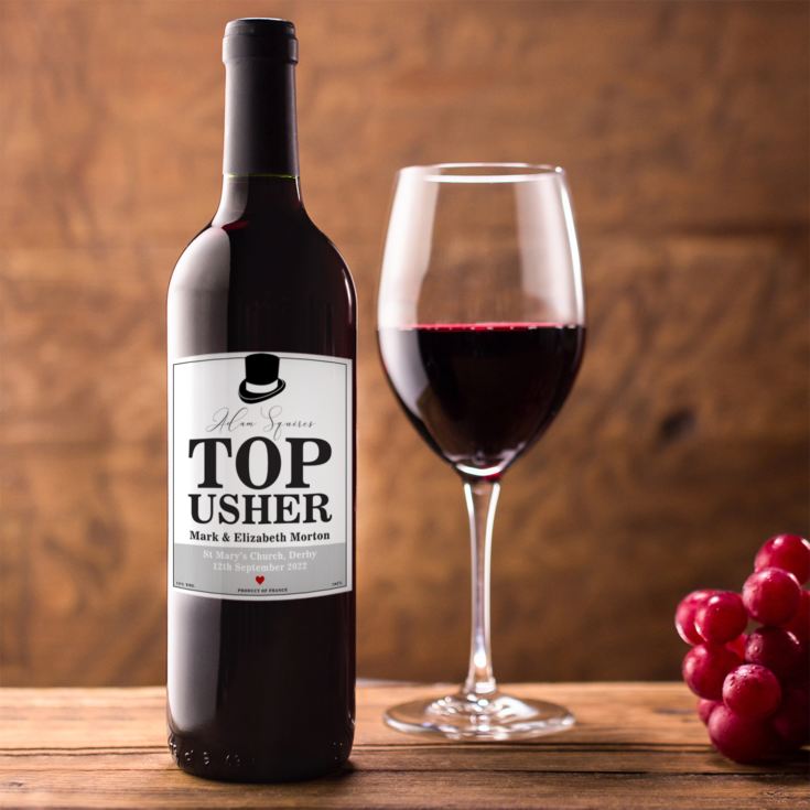 Personalised Top Usher Red Wine | The Gift Experience