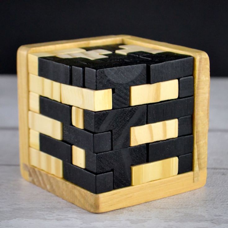Wooden Cube Puzzle with T Shape Pieces | The Gift Experience
